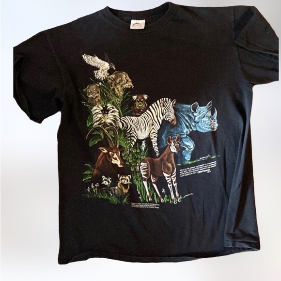 harlequin | Shirts | Vintage 987 Single Stitch Front And Back Animal ...